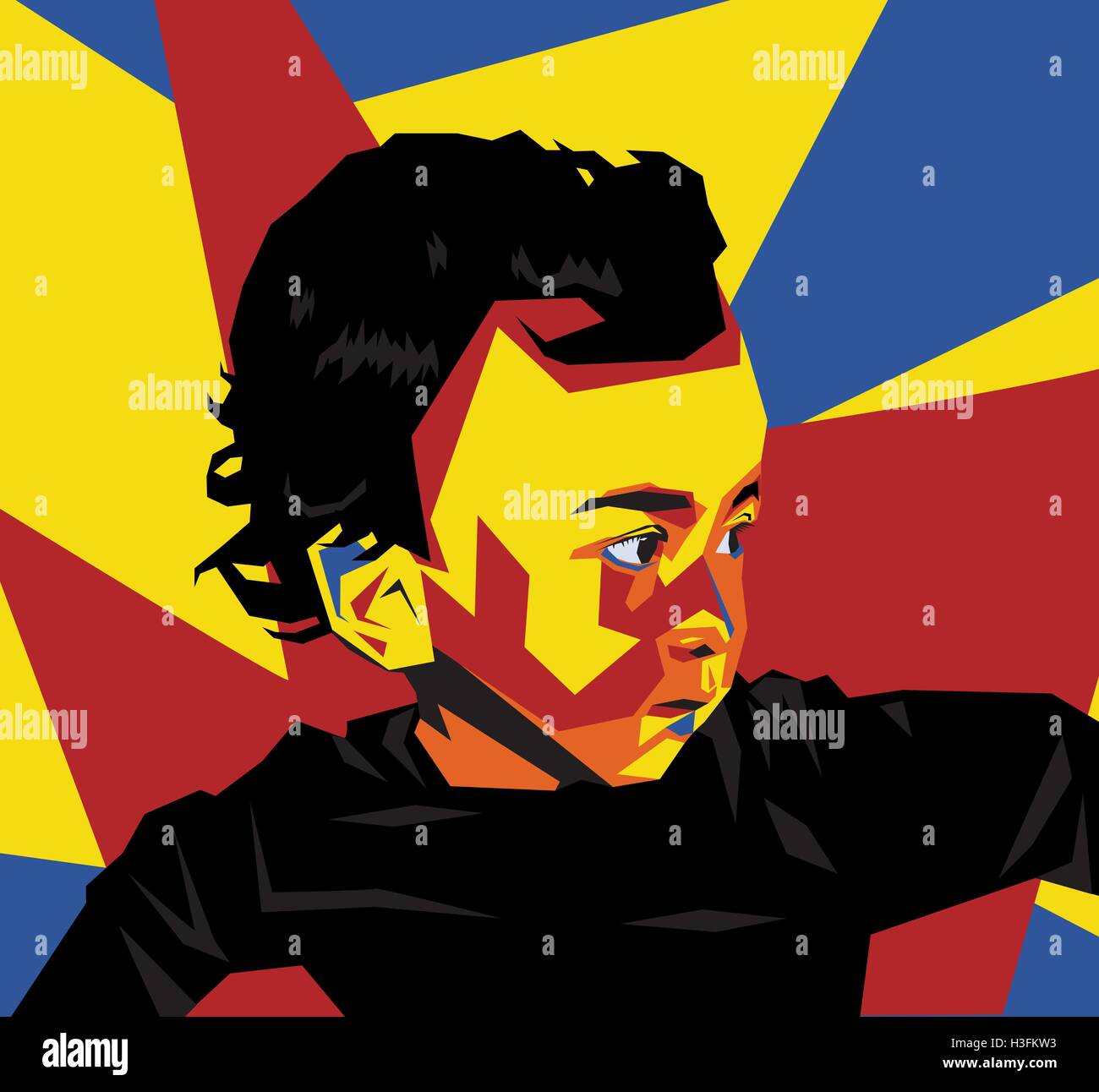 Colorful vector illustration of a lively young boy Stock Vector Image ...