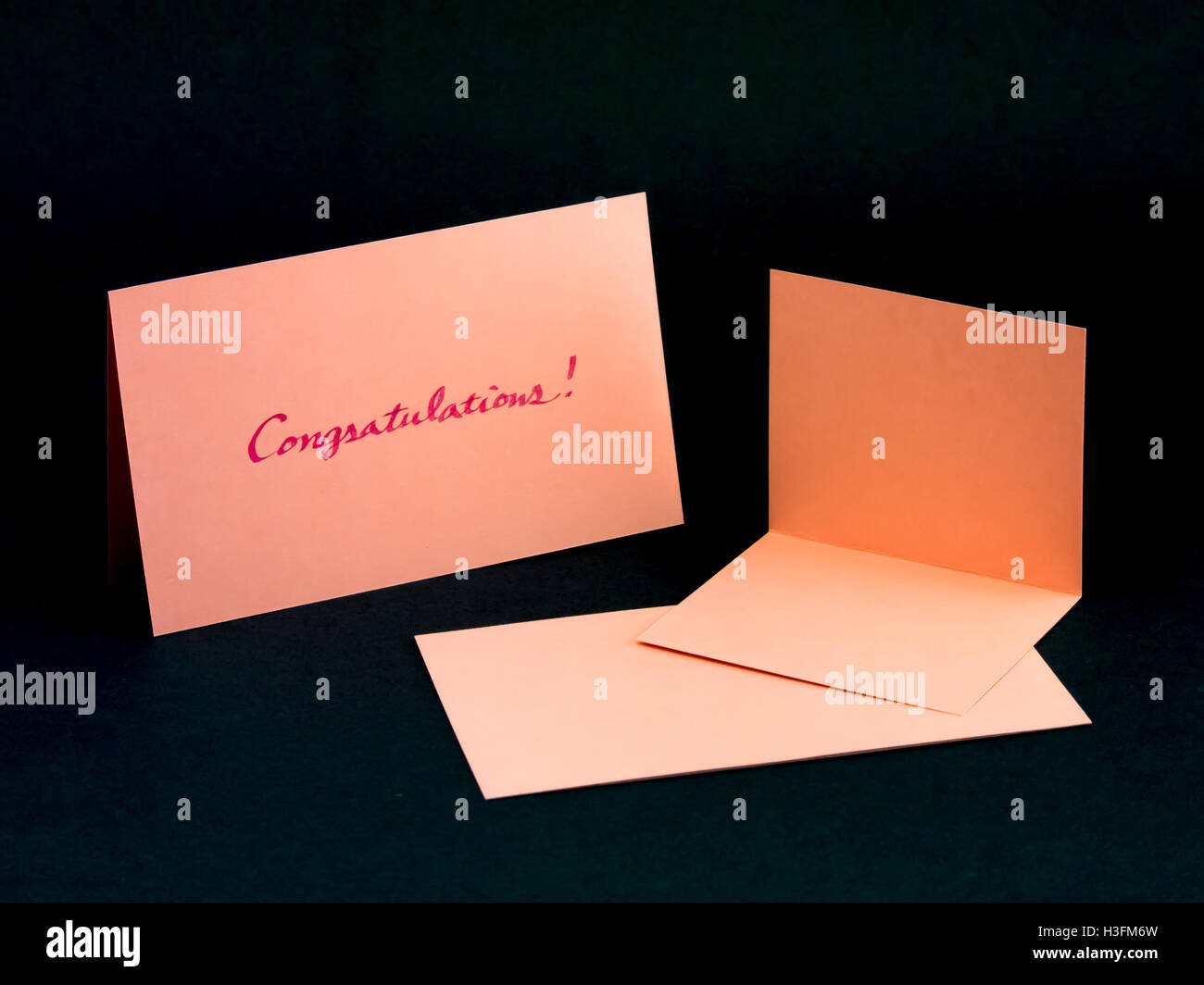 Message Card for Your Family and Friends; Congratulations! Stock Photo ...