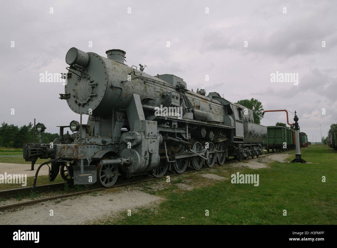 Old steam locomotive, train machinery Stock Photo - Alamy
