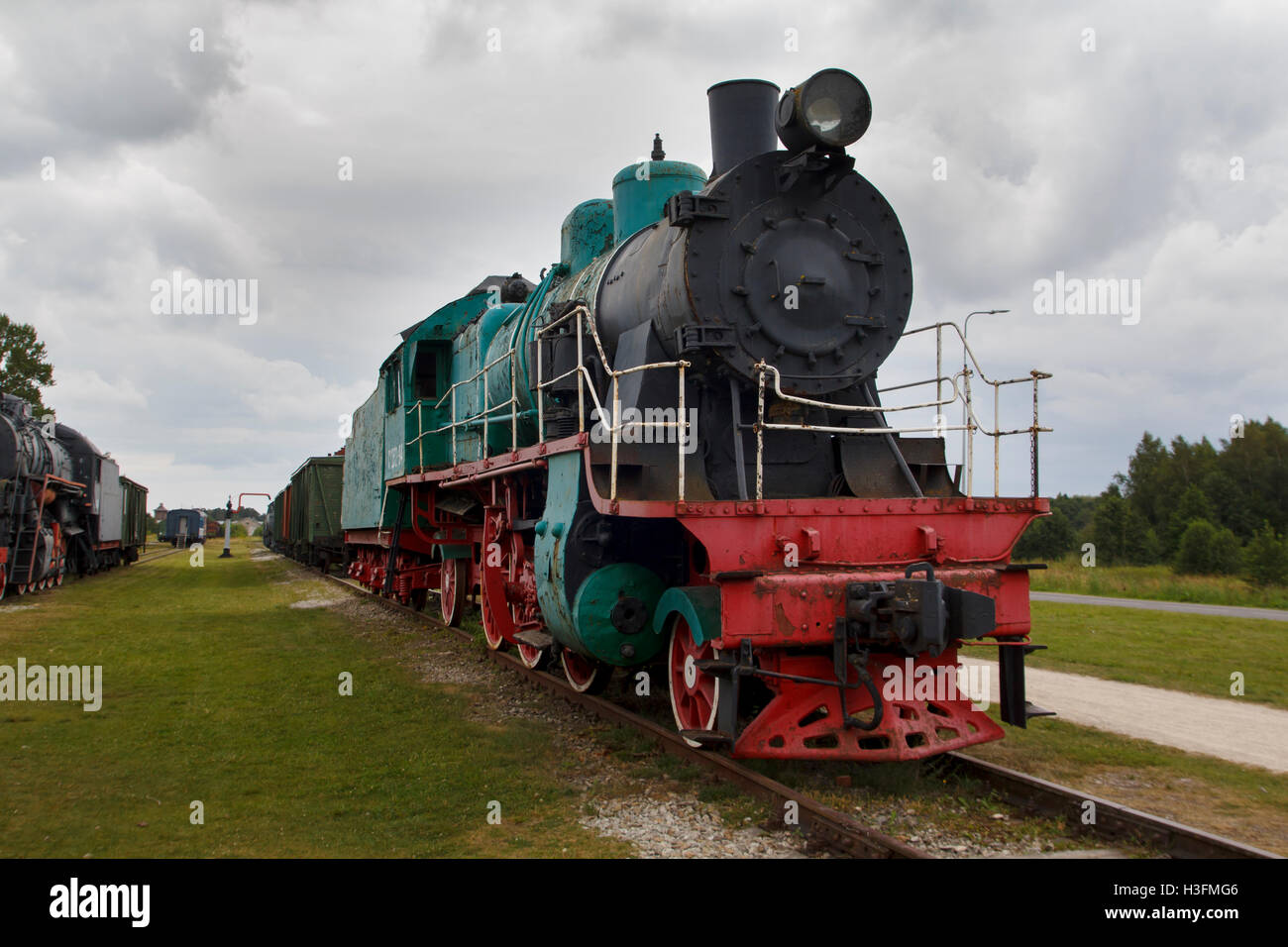 Old steam locomotive, train machinery Stock Photo - Alamy