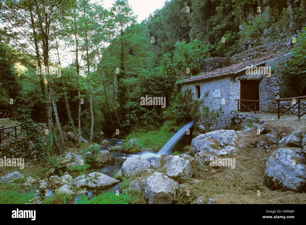 Ancient water mill at the source of Bussento river, Morigerati, Cilento ...