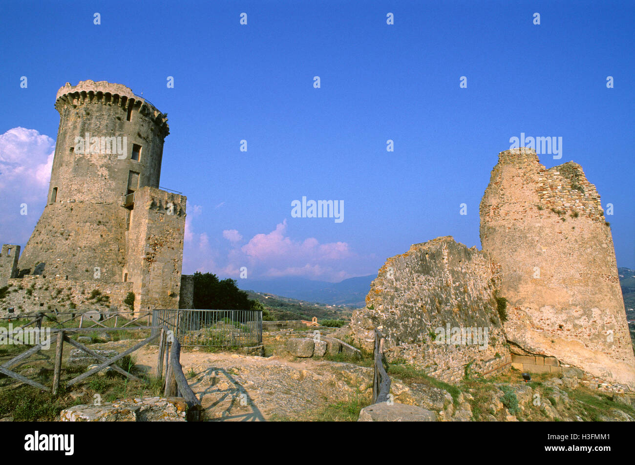 Remains of ancient town of Elea, archeological area of Velia, Cilento ...