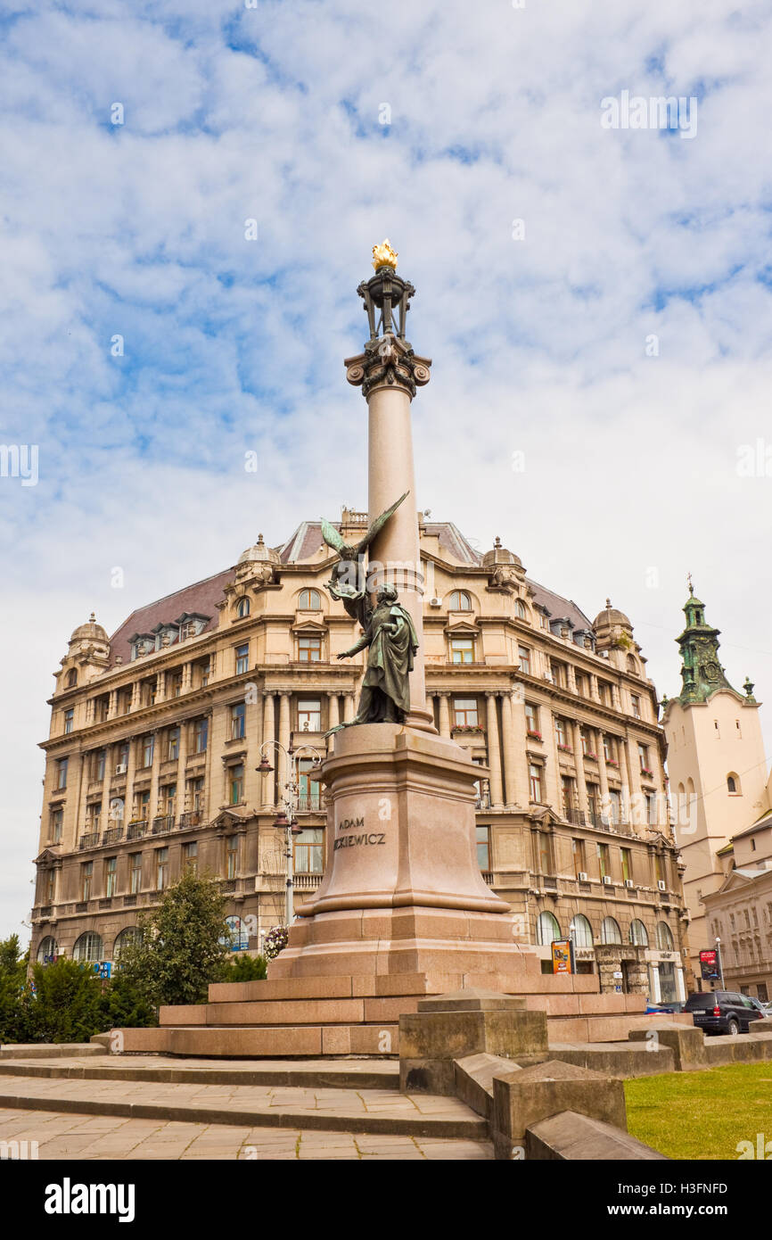 Lviv, Ukraine - July 11, 2015: Monument to polish, lithuanian and ...