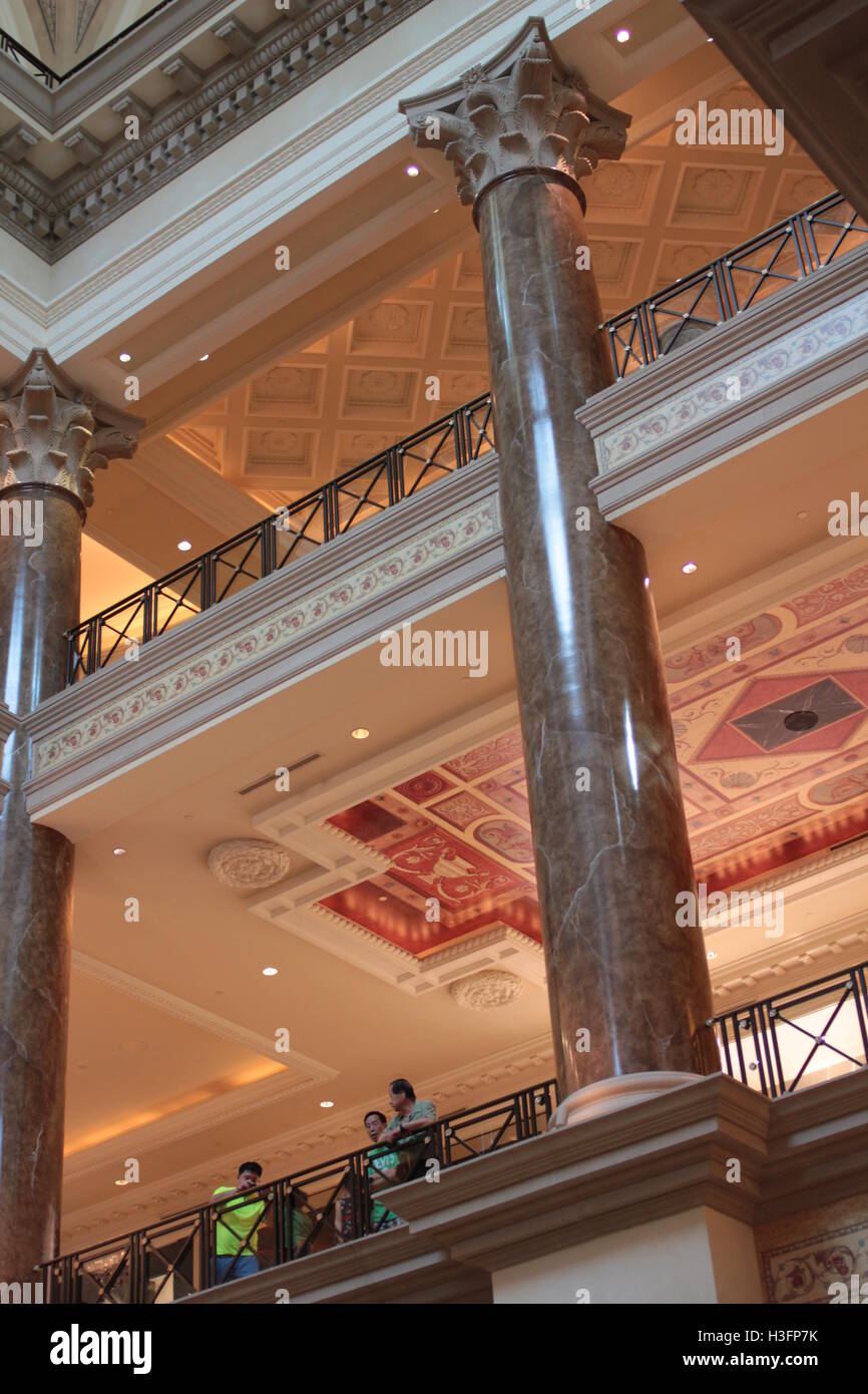 columns holding up ornate floors in Caesars palace Stock Photo - Alamy
