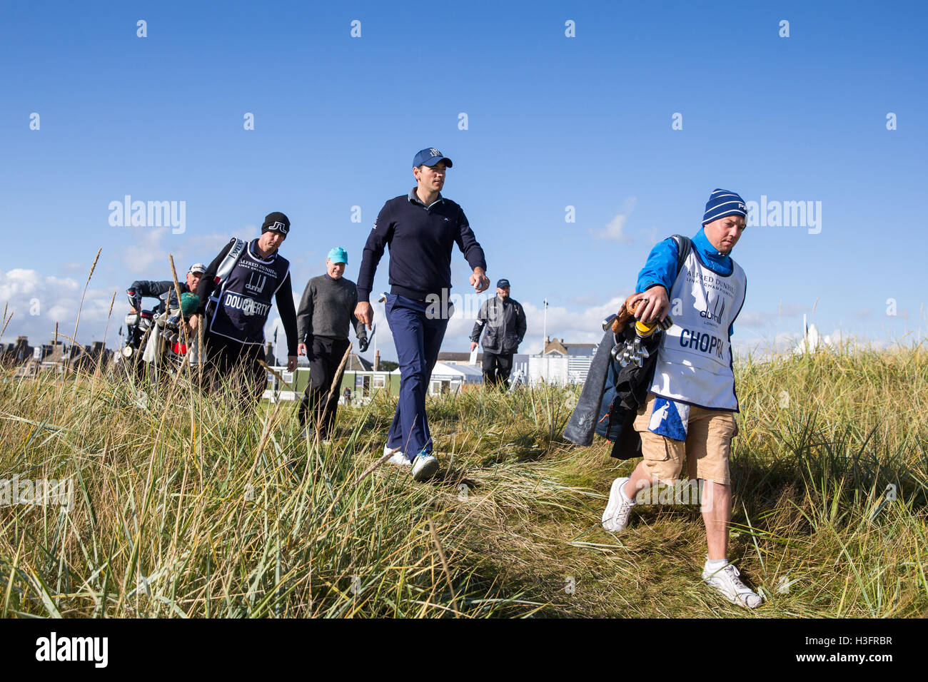 England's Nick Dougherty walks off the 18th green during what will ...