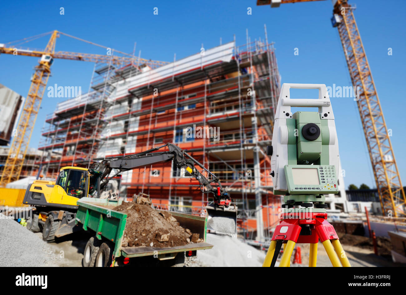 surveying instrument inside construction plant Stock Photo - Alamy