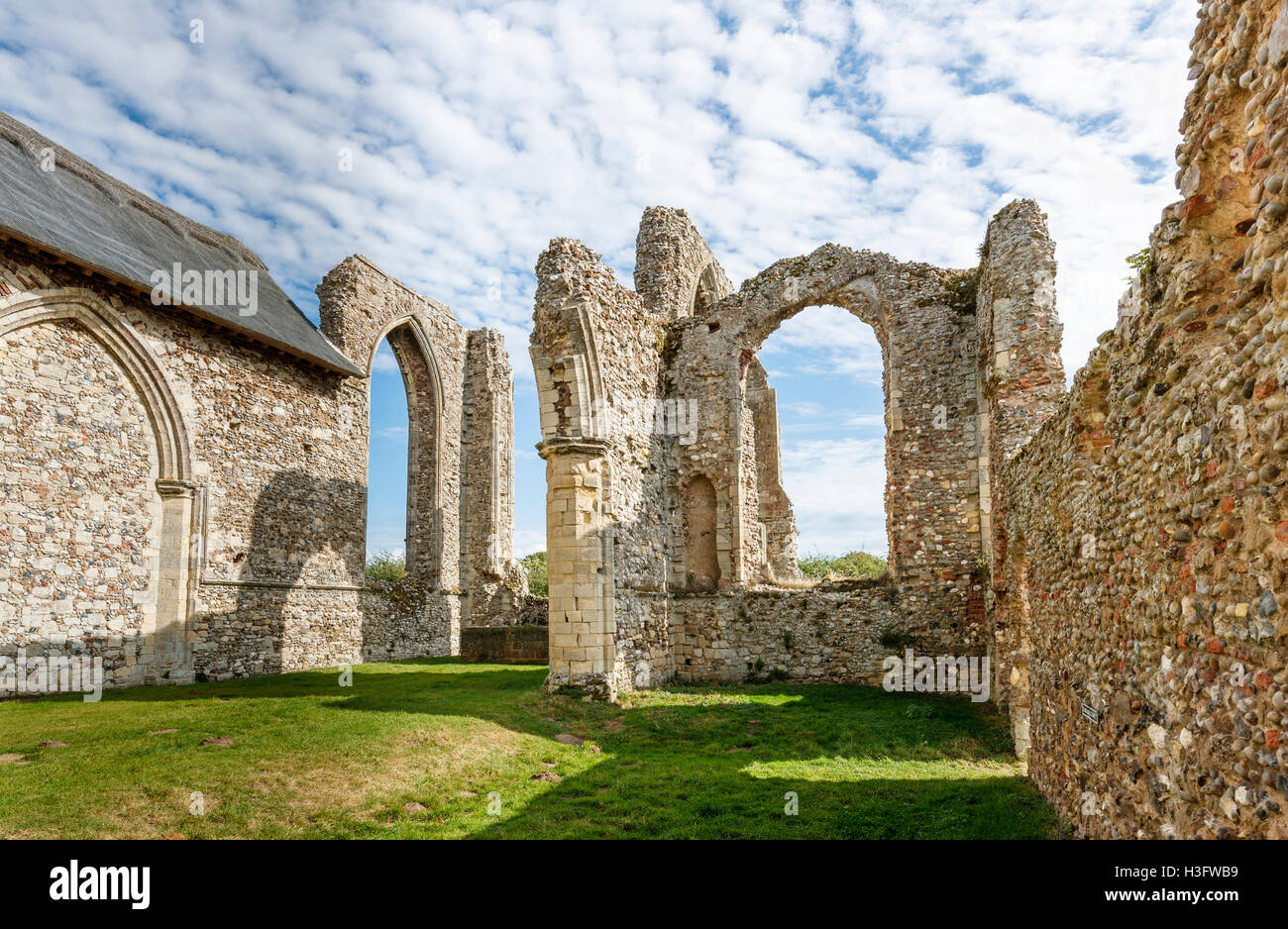 St Michael's Chapel in the 14th century ruins of Leiston Abbey, an ...