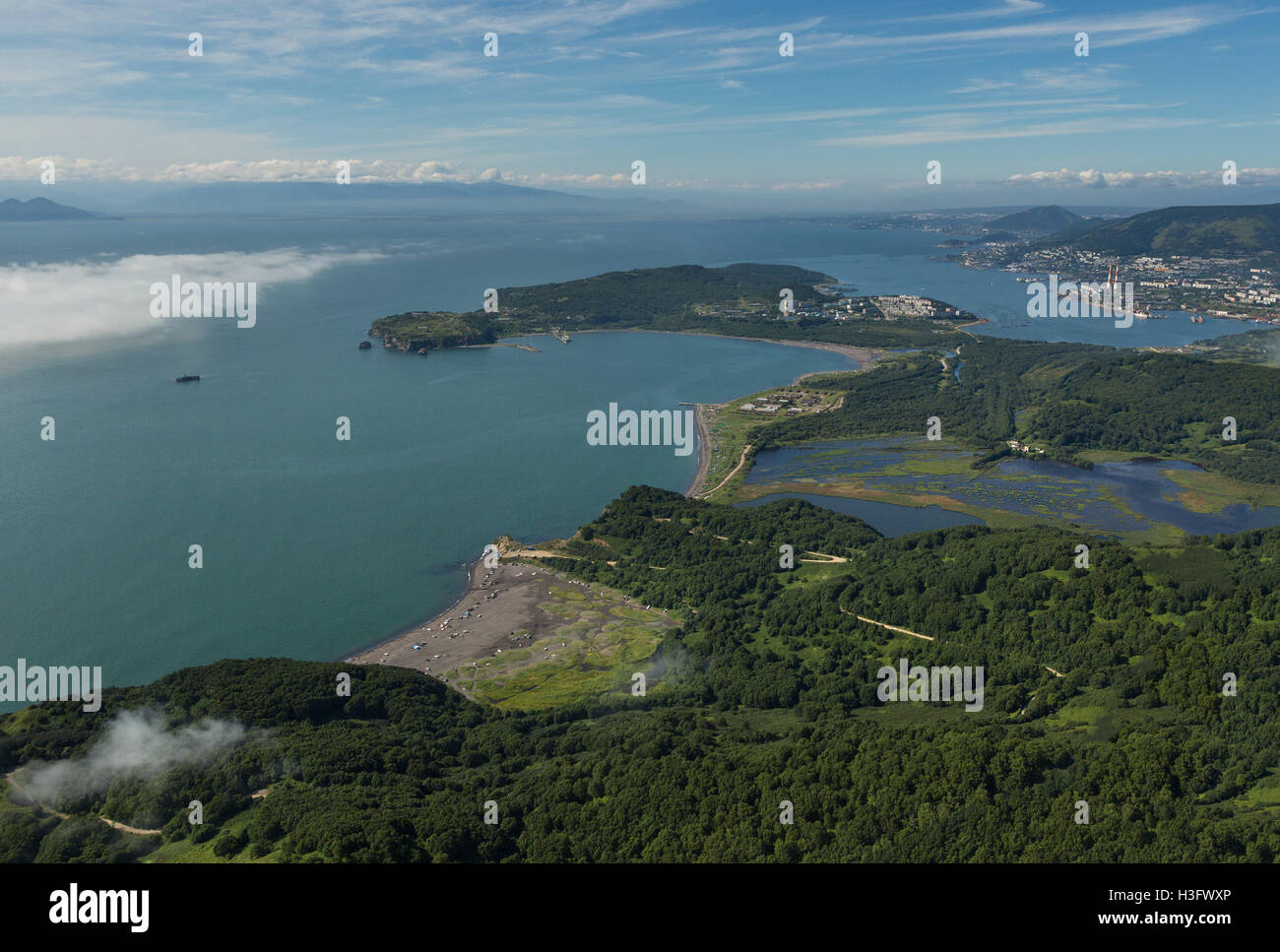 Avacha Bay in Pacific Ocean on the southeastern coast of Kamchatka ...