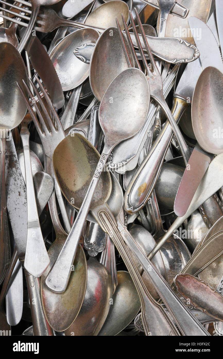 Dirty silverware hi-res stock photography and images - Alamy