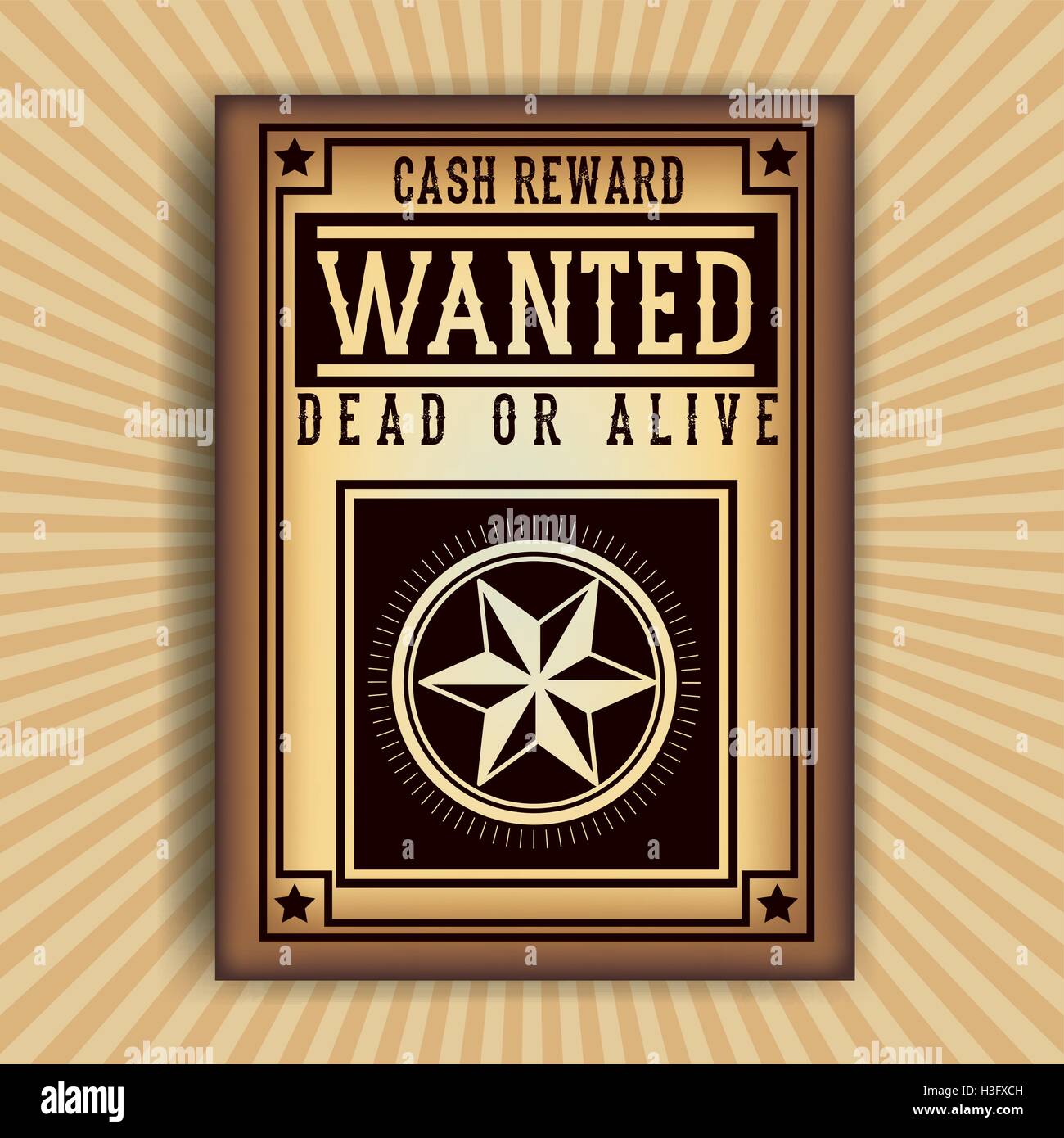 Retro and vintage wanted poster design Stock Vector Image & Art - Alamy