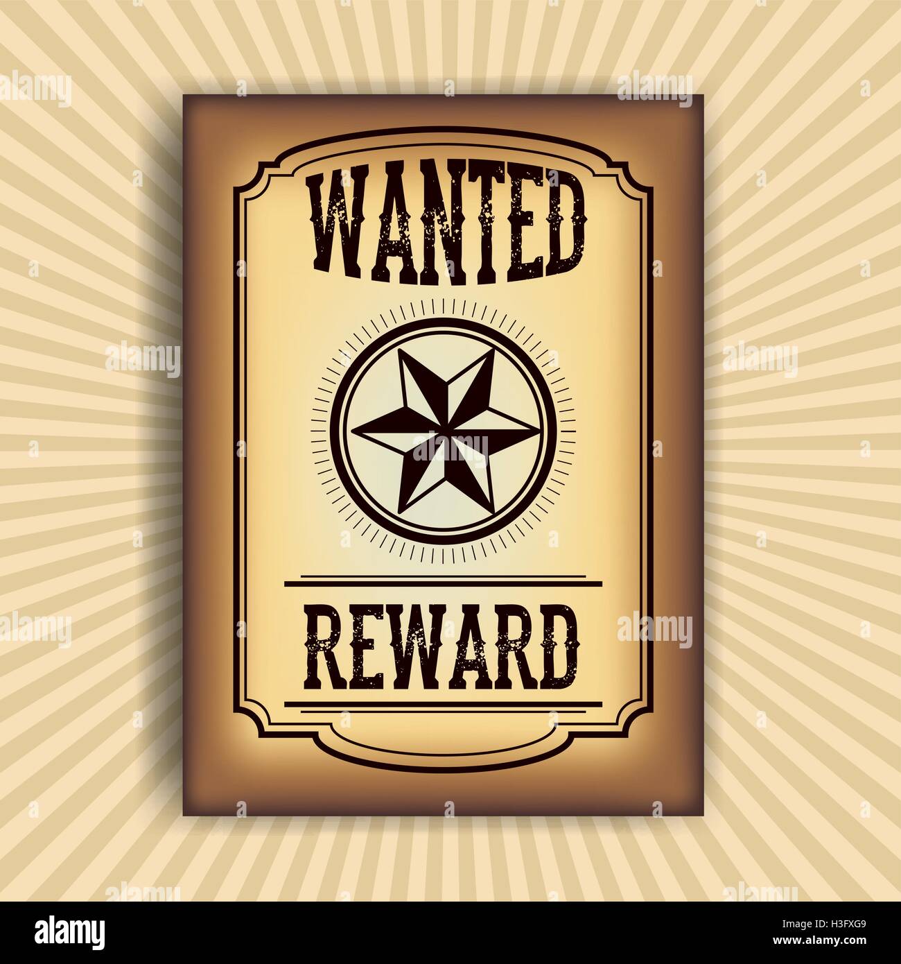Retro and vintage wanted poster design Stock Vector Image & Art - Alamy
