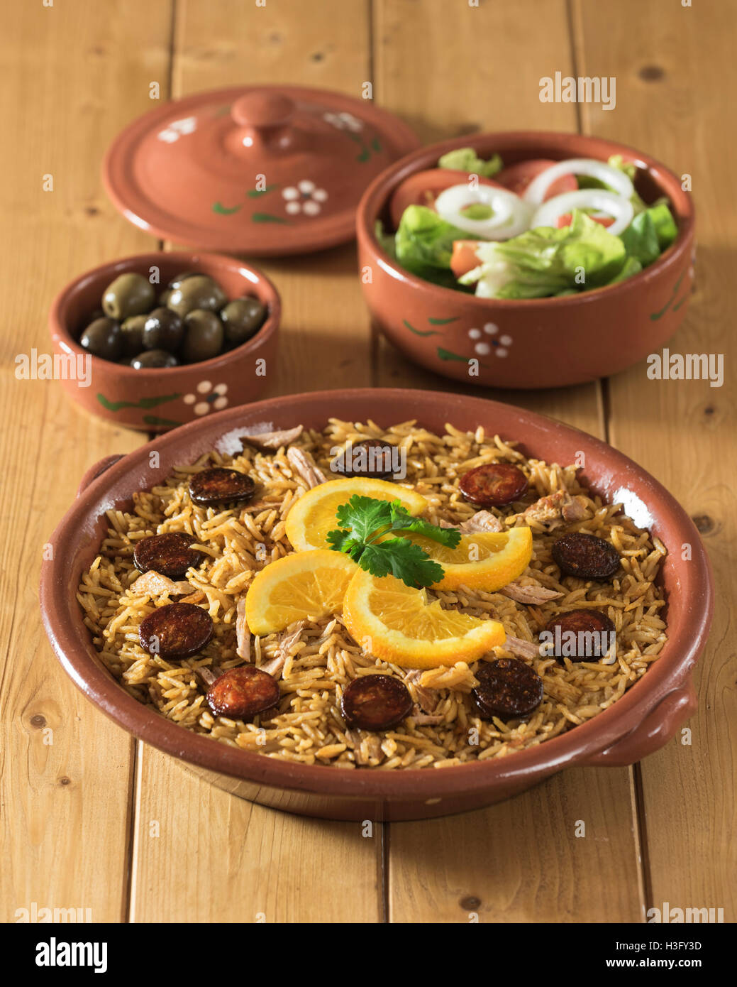 Arroz de pato. Duck and rice Portuguese style. Portugal Food Stock ...