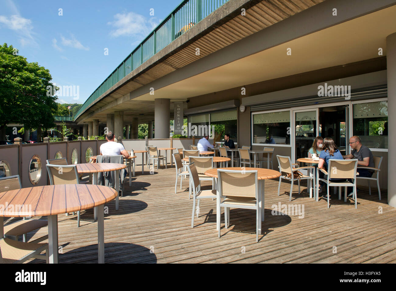 The Lockside, cafe/restaurant, Cumberland Basin, Bristol, UK Stock ...