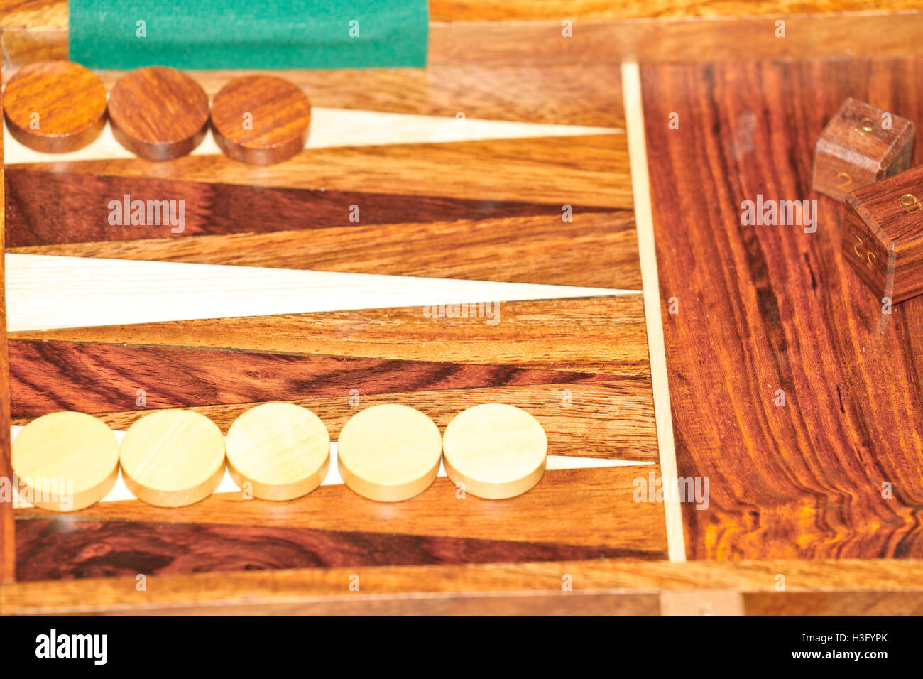 Wooden backgammon pieces hi-res stock photography and images - Alamy