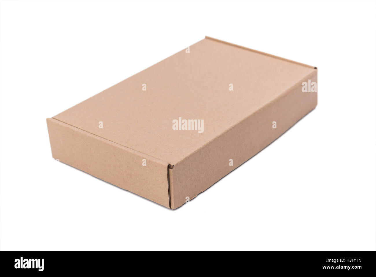 Brown Cardboard box isolated on white background Stock Photo - Alamy