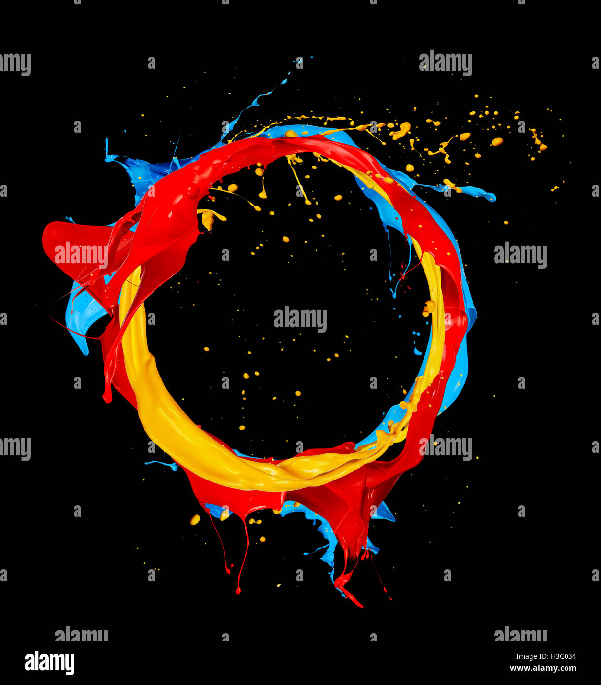 Ink splash circle hi-res stock photography and images - Alamy