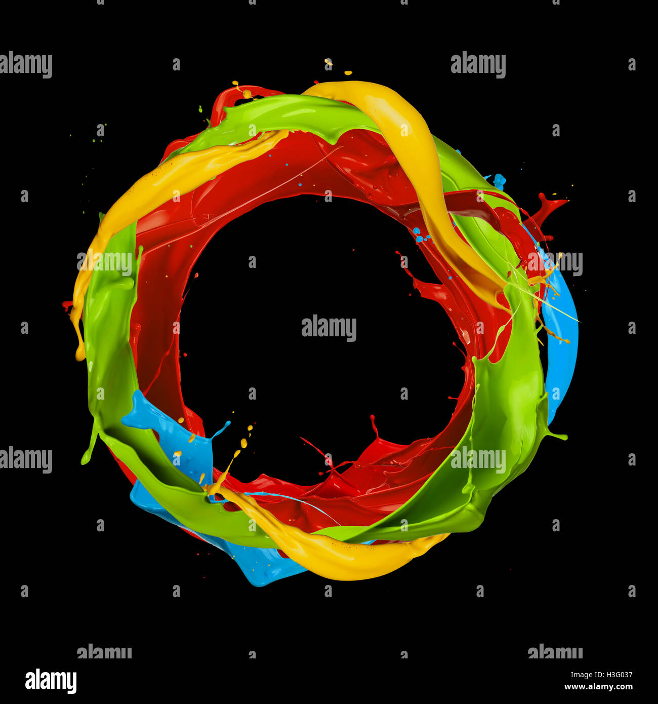 Ink splash circle hi-res stock photography and images - Alamy