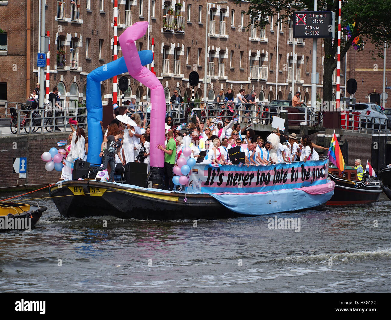 This image from the 2016 Pride Canal Parade captures the vibrant ...