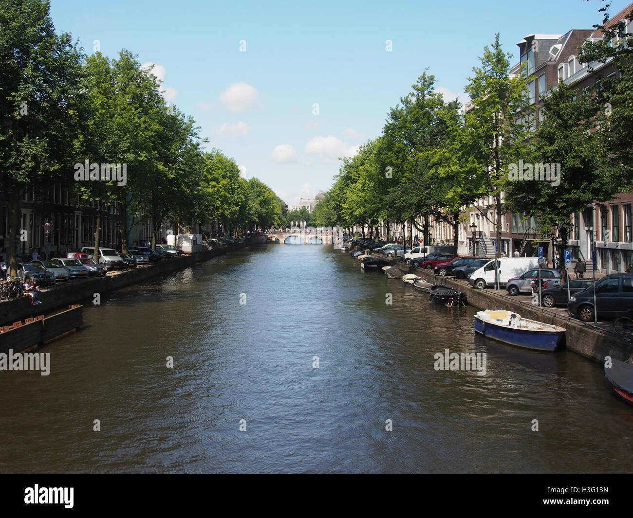 The image depicts the Keizersgracht, one of Amsterdam’s iconic canals ...