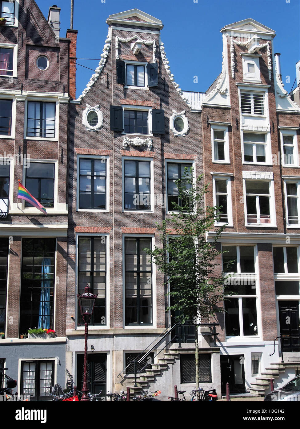 This photograph captures a view of the Leidsegracht, an iconic ...