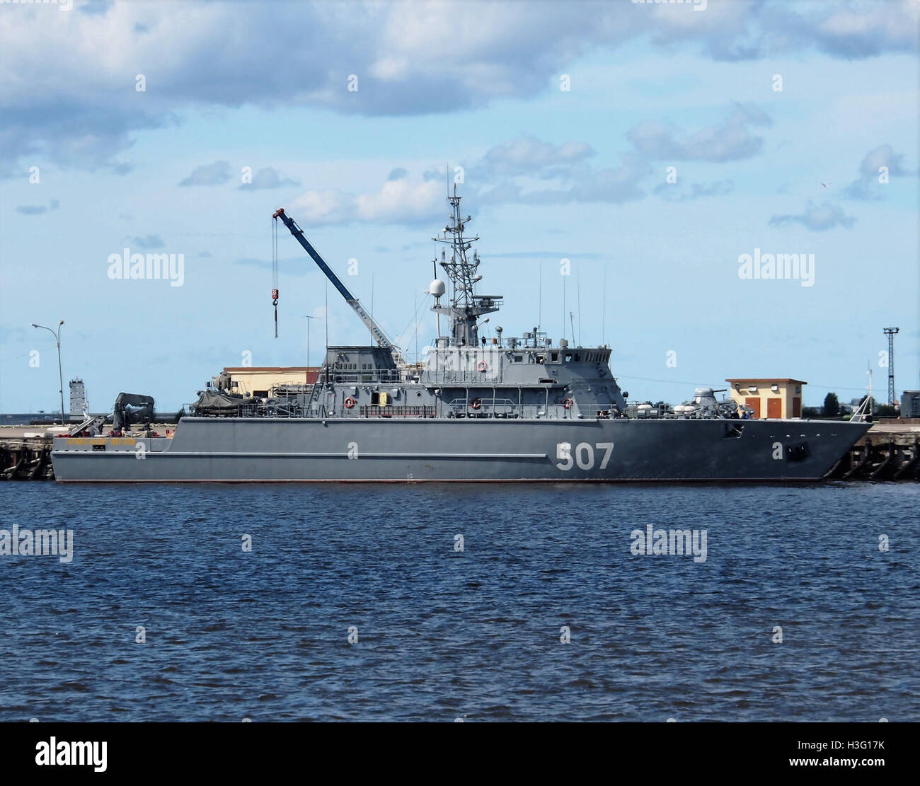 The Russian warship, identified as 507, is captured in this naval image ...