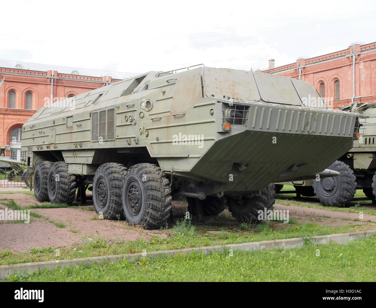 A photograph of the 9P71 TEL 9K714 Oka missile system, displayed at the ...