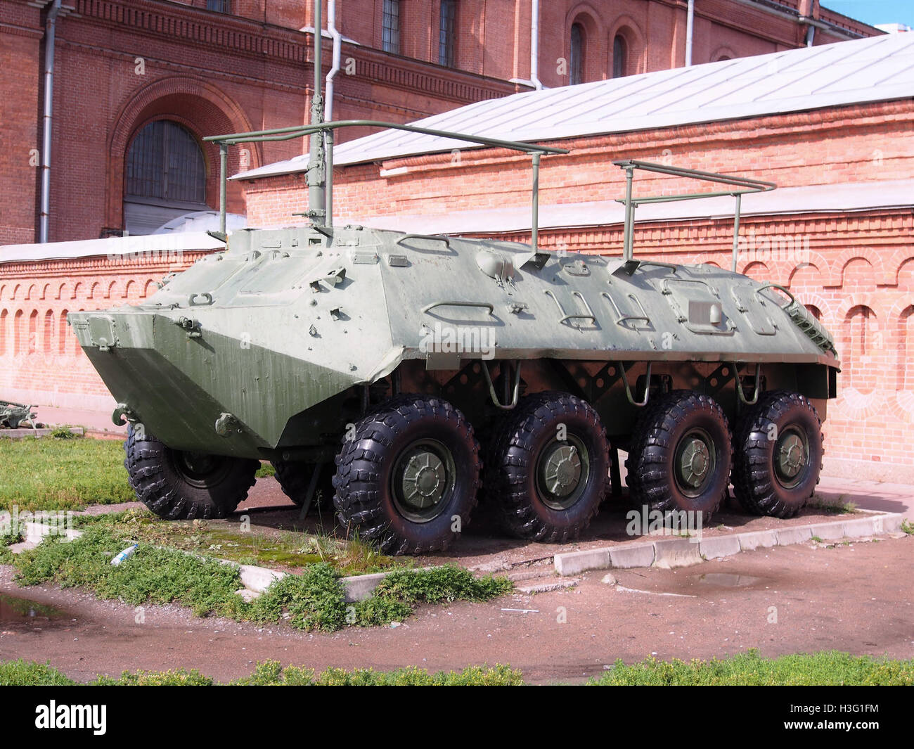 This image depicts the R-145BM artillery piece on display at the ...