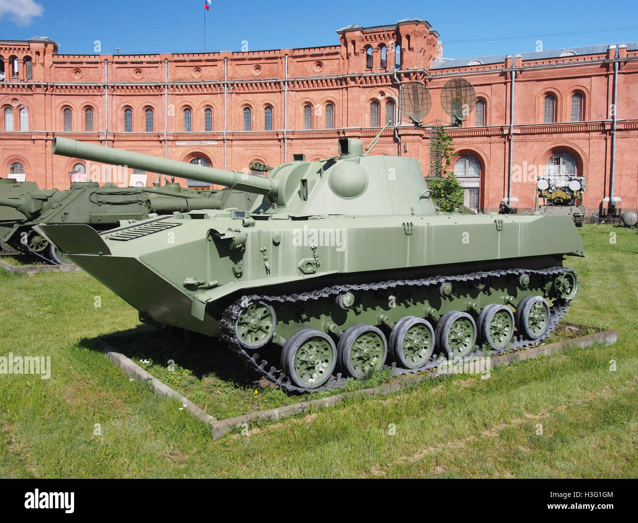 The 2C9 NONA-C is a self-propelled artillery system displayed at the ...