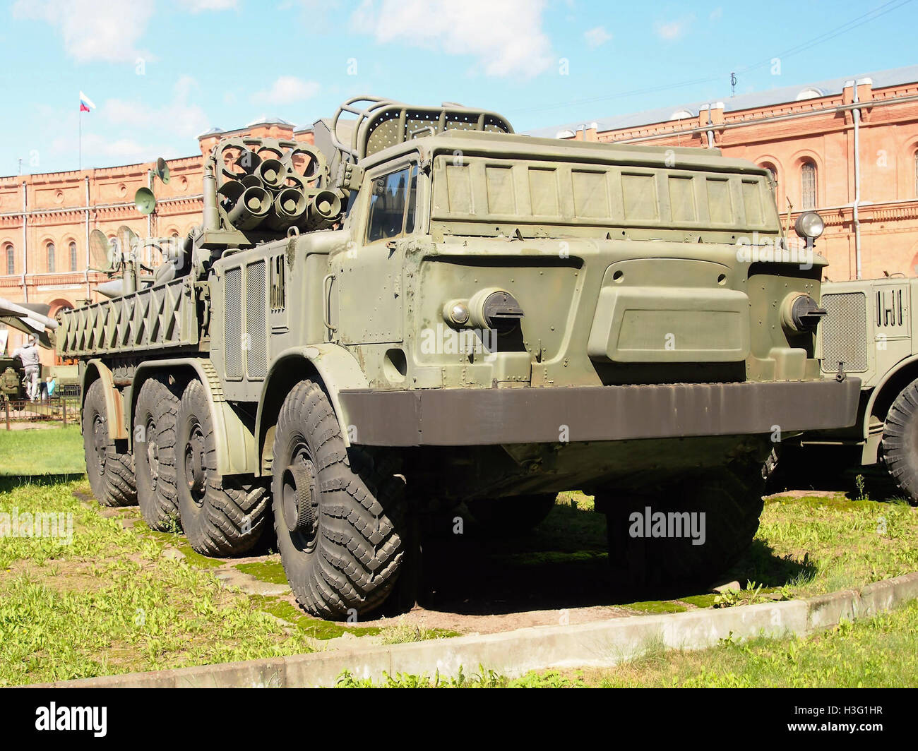 The 9T452 transporter-loader is a crucial component of the 9K57 Uragan ...