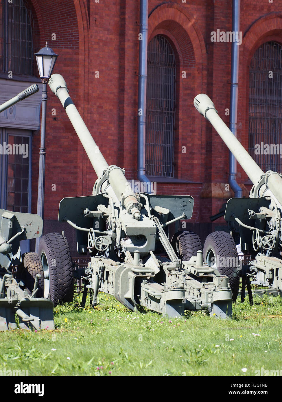 This image features artillery pieces displayed in the courtyard of the ...