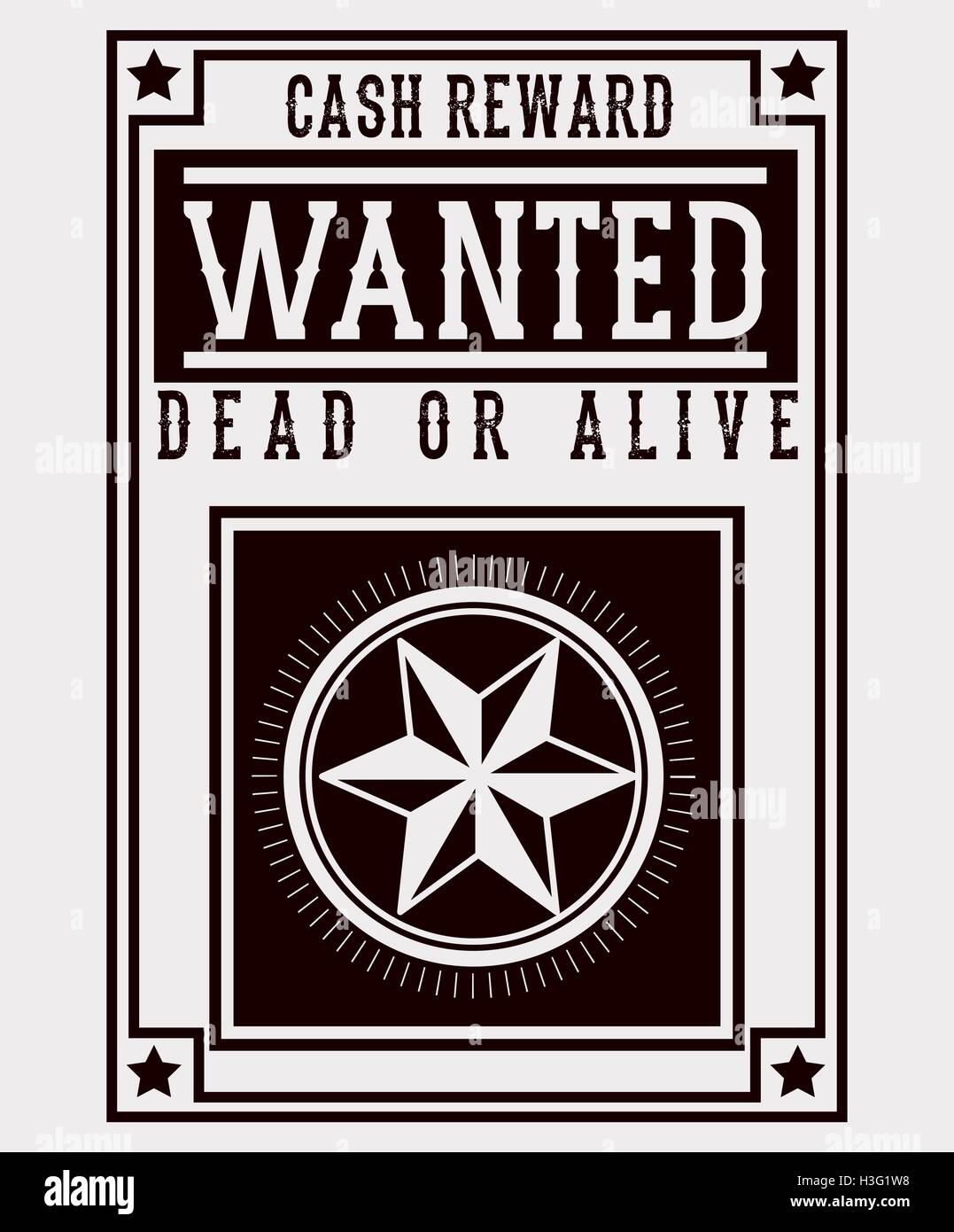 Retro and vintage wanted poster design Stock Vector Image & Art - Alamy