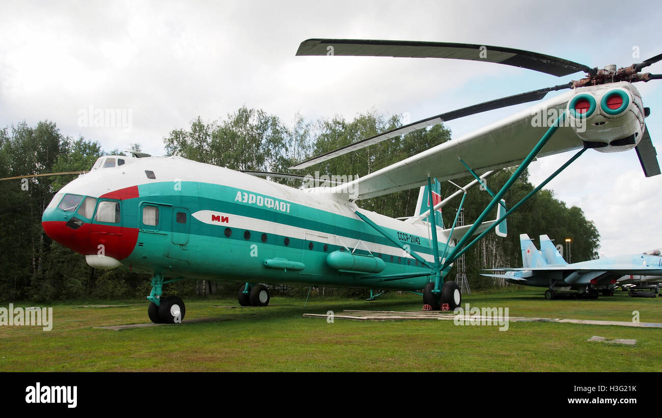 The Mil V-12, registration CCCP-21142, was a Soviet heavy-lift ...