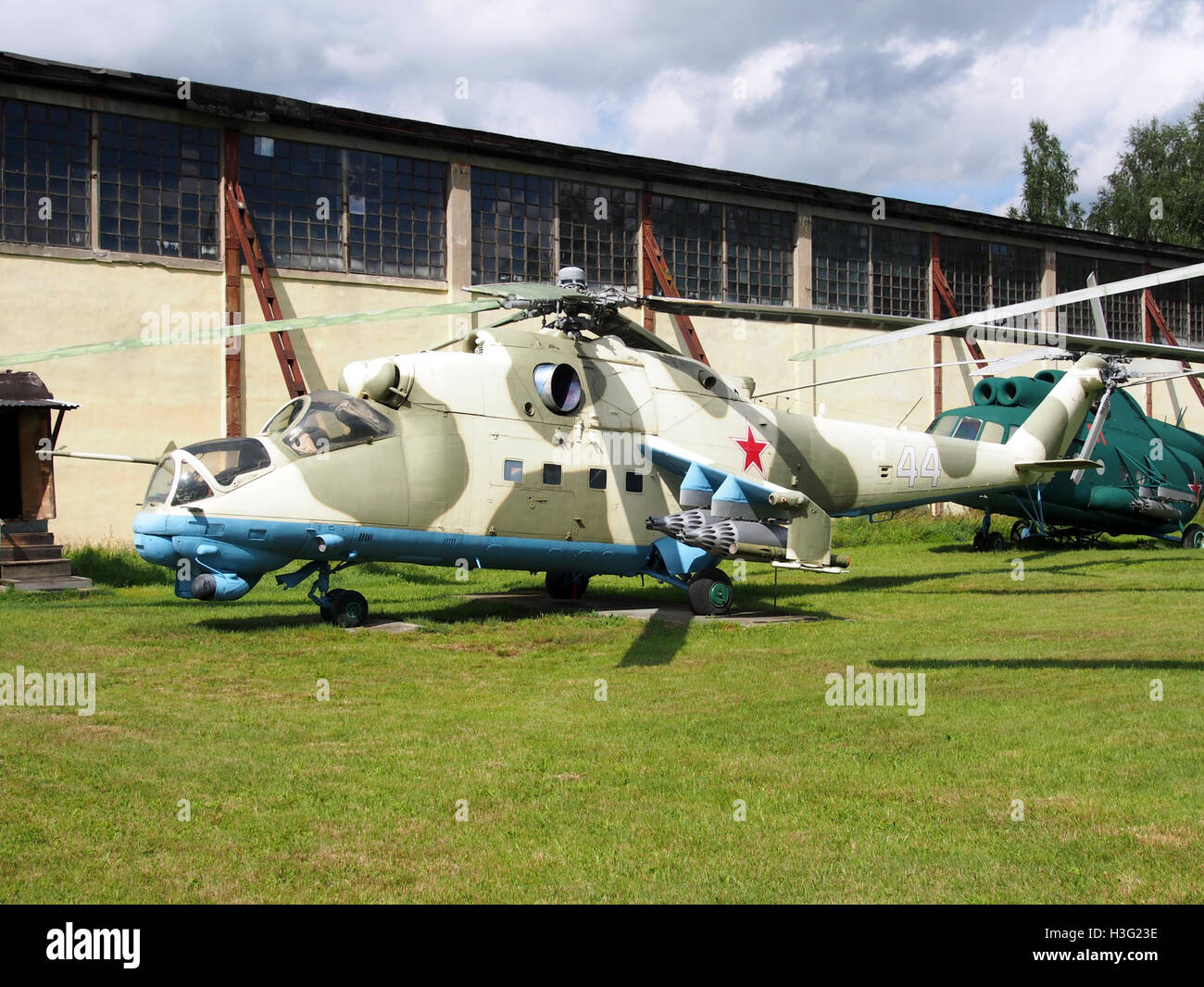 The Mil Mi-24 is a Soviet-designed attack helicopter, and this image ...