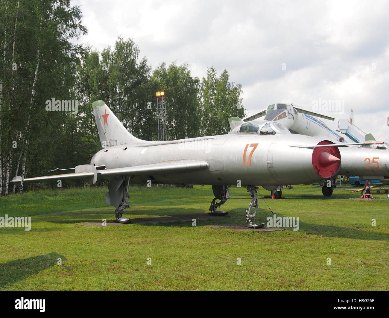 The Su-7, an iconic Soviet-era fighter-bomber, is displayed at the ...