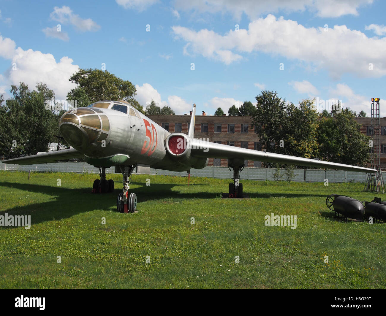 This image features a Tu-16R, a Soviet-era reconnaissance aircraft ...