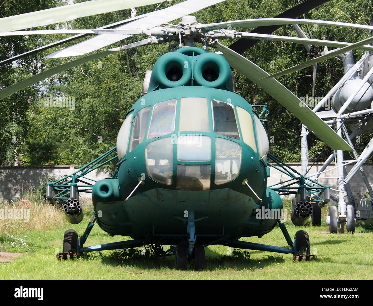 The Mil Mi-8T, a Soviet transport helicopter, on display at the Central ...