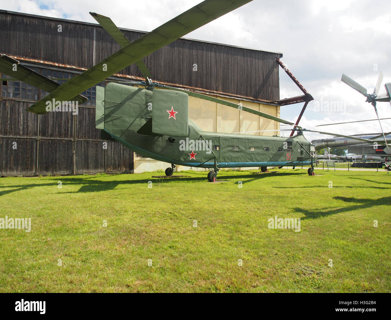 The Yakovlev Yak-24, a Soviet transport helicopter, displayed at the ...