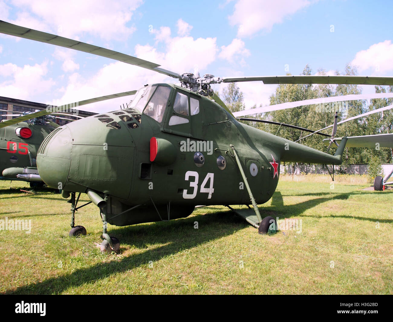 The Mil Mi-4, a Soviet-era transport helicopter, is displayed at the ...