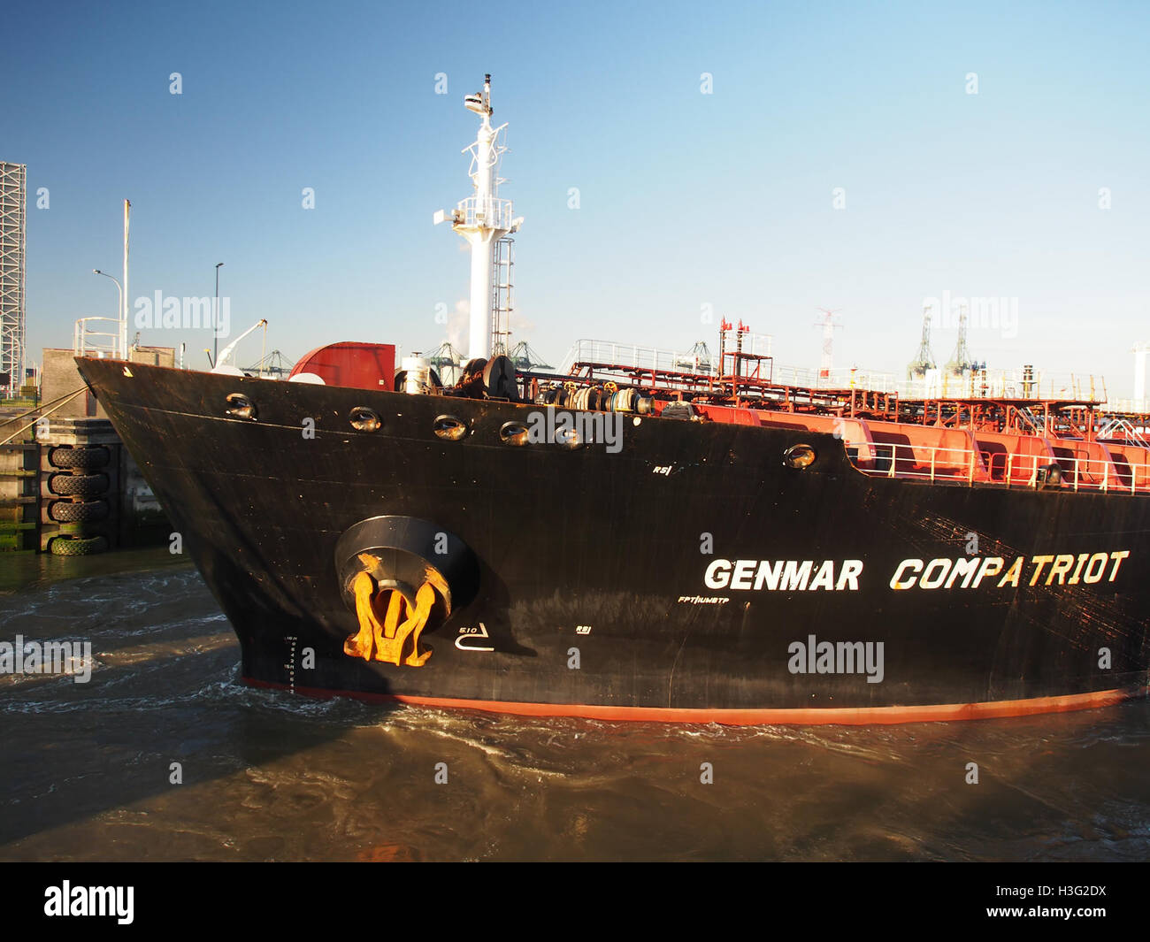 The Genmar Compatriot, a 2003-built container vessel, docked at the ...