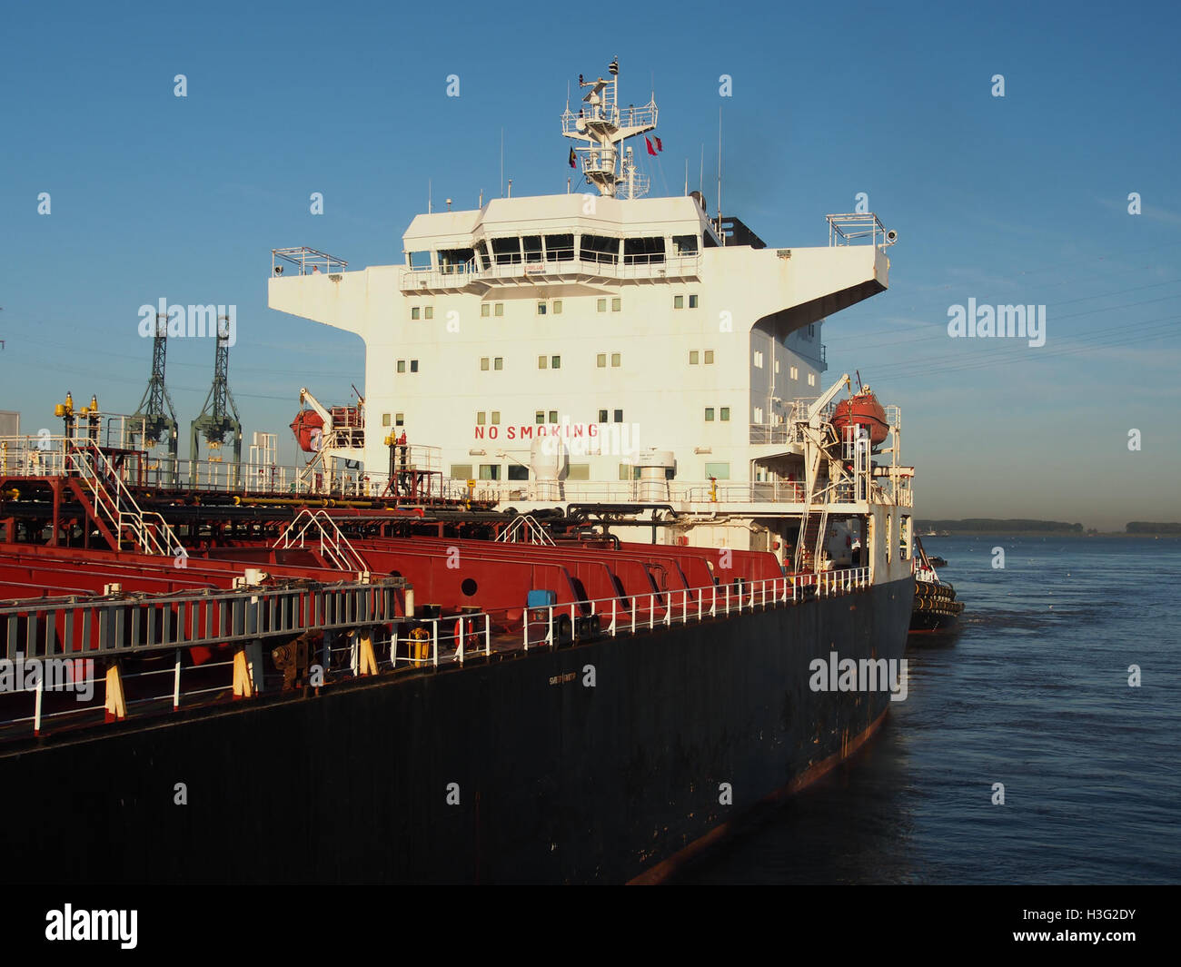 A detailed view of the Genmar Compatriot bulk carrier at the Port of ...