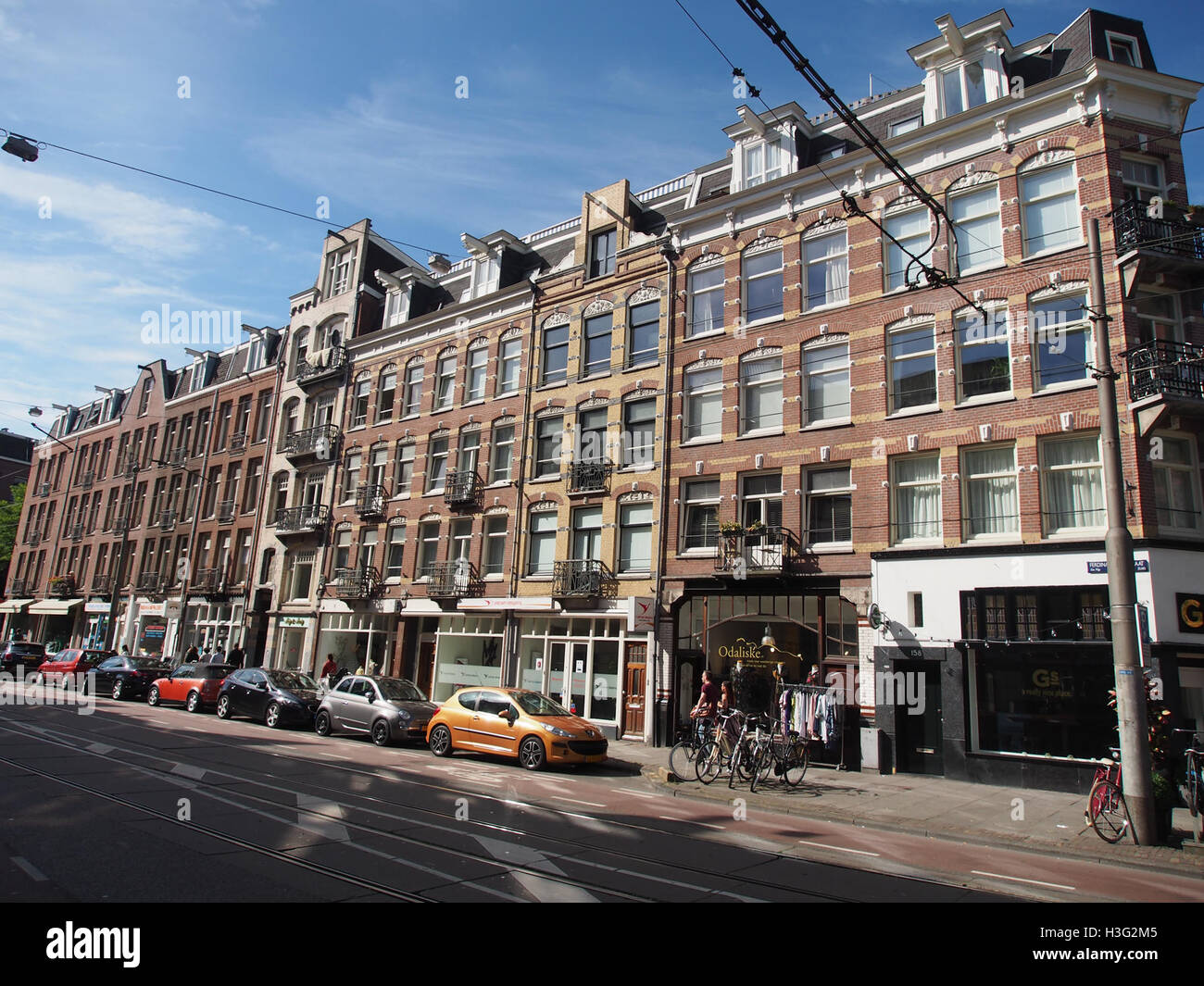 A photograph of Ferdinand Bolstraat, a well-known street in Amsterdam ...