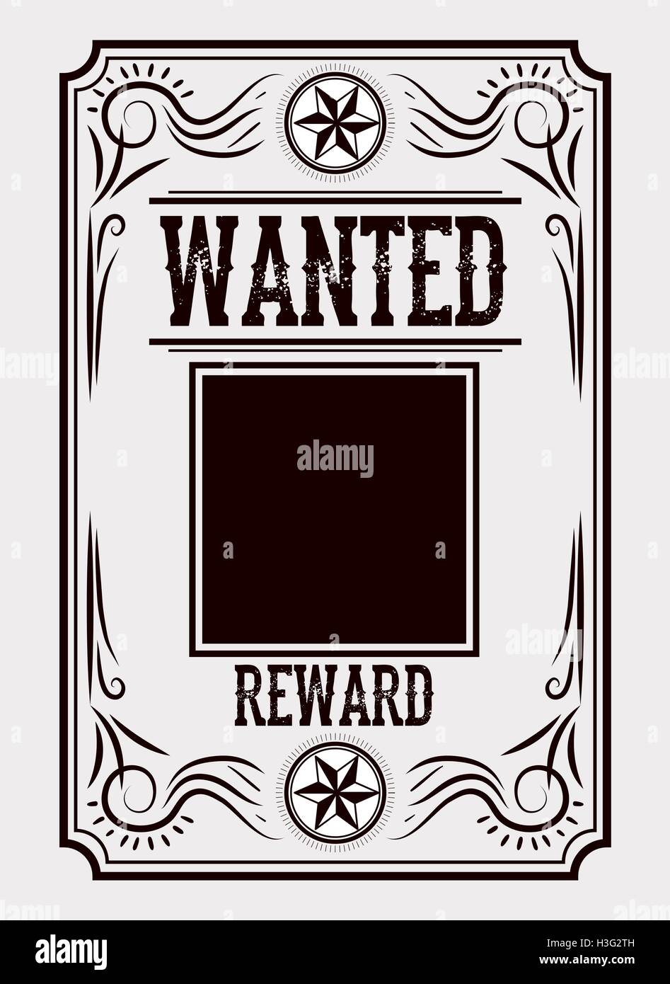 Retro and vintage wanted poster design Stock Vector Image & Art - Alamy