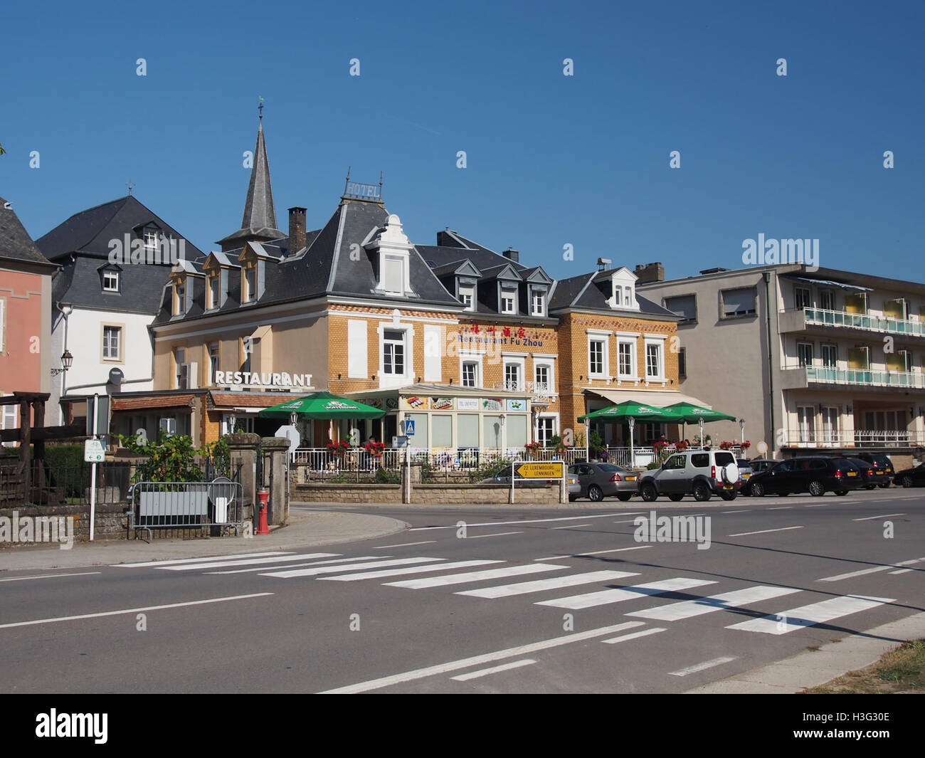Route du Vin, a picturesque street in Ehnen, Luxembourg, known for its ...