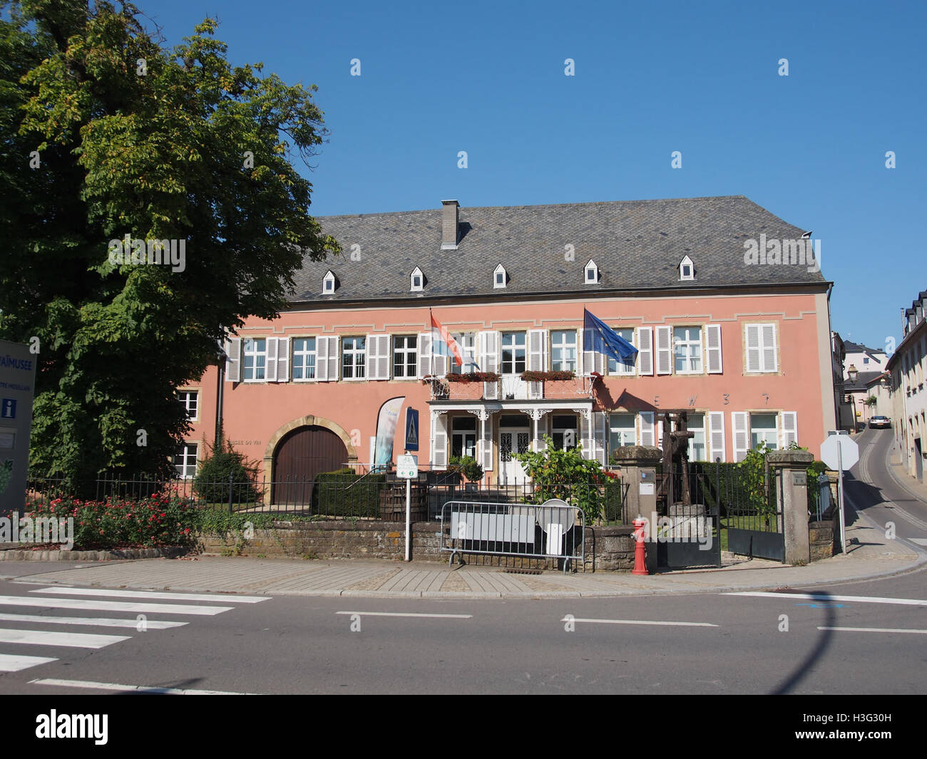 A picturesque scene along Route du Vin in Ehnen, Luxembourg, known for ...