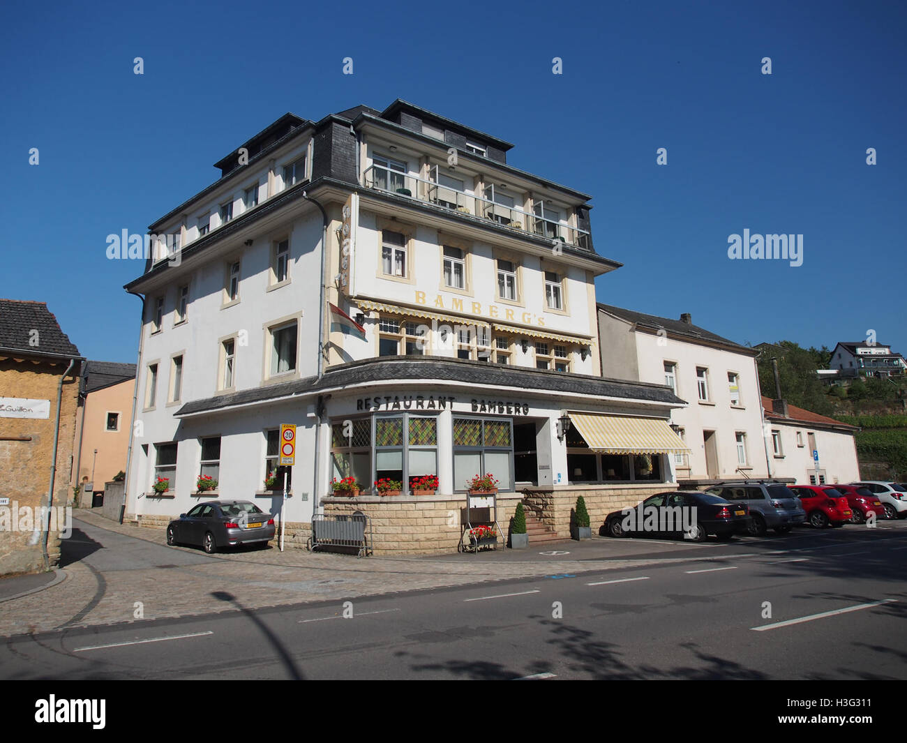This image depicts the scenic Route du Vin in Ehnen, Luxembourg, a ...