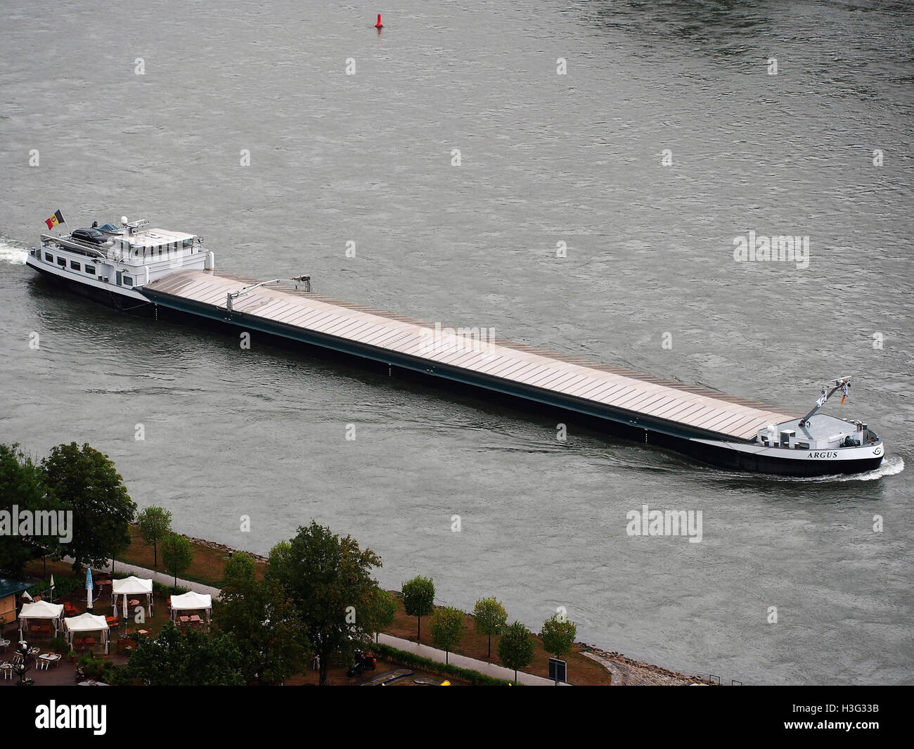 The *Argus* (2003) is a modern ship operating on the Rhine, captured in ...