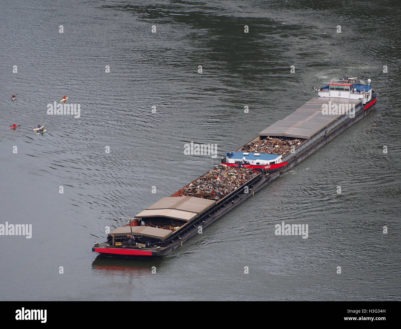 The image features two ships, the Ganges (built in 1954) and the Gange ...