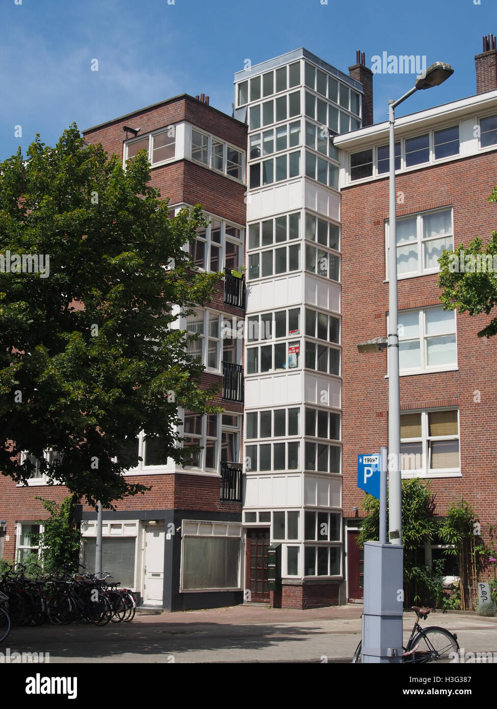 A street corner in Amsterdam, featuring the intersection of Bloys van ...