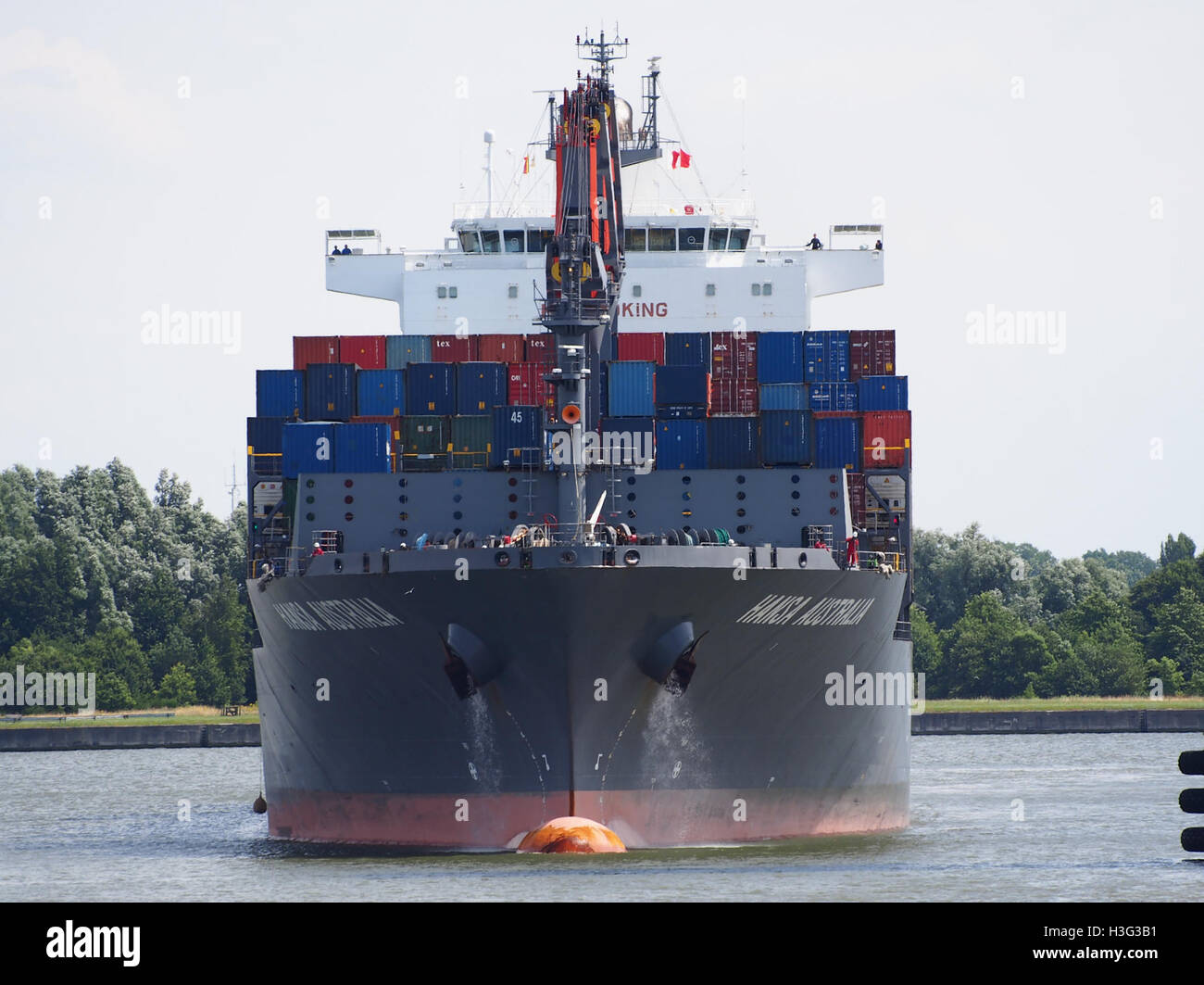 Container ships pictured in hi-res stock photography and images - Alamy