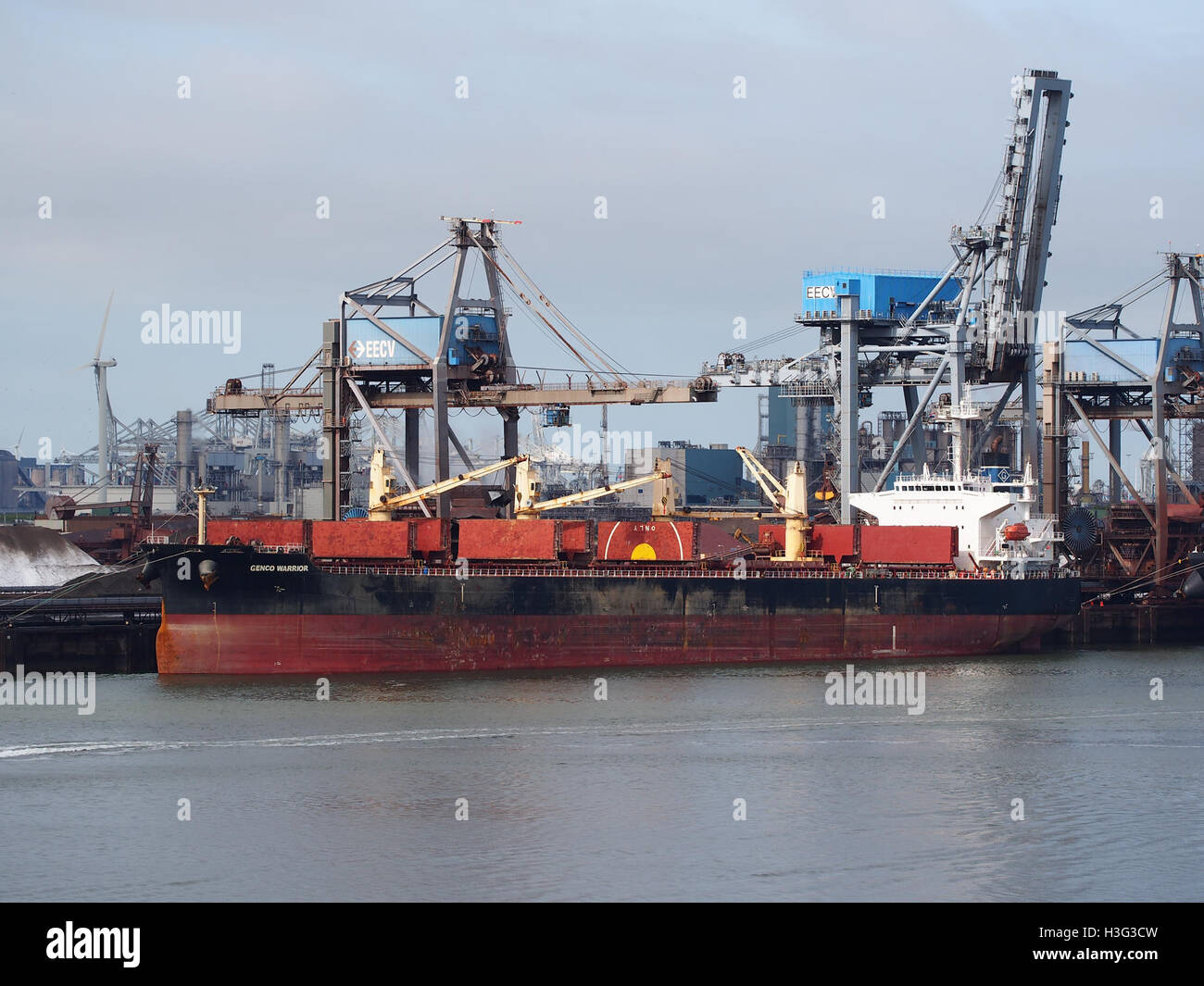 The *Genco Warrior* is a bulk carrier vessel built in 2005, identified ...